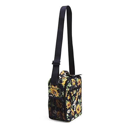 Vera Bradley Women's Cotton Deluxe Lunch Bunch Lunch Bag, Sunflowers - Recycled Cotton, One Size