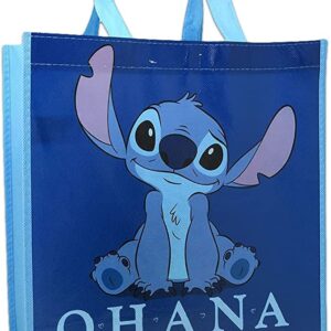 Disney Stitch Tote Bag Bundle Lilo and Stitch Accessories - 3 Pc Stitch Grocery Bag Set Tsum Tsum Tattoos (Stitch Reusable Bags)