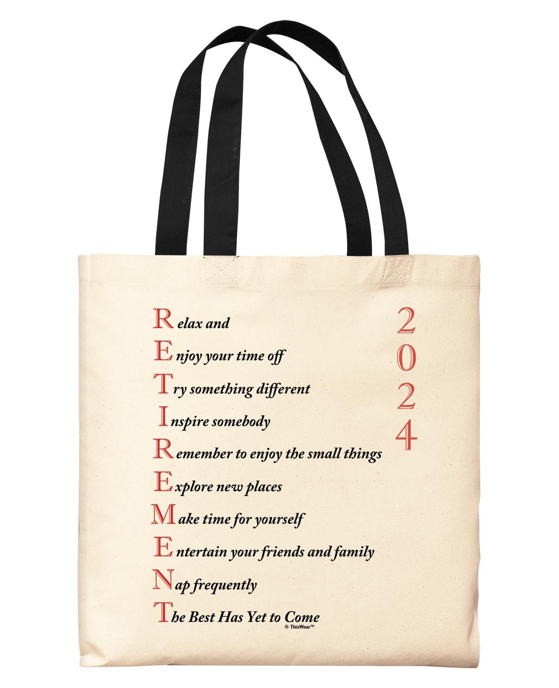 Retirement Gifts for Women 2024 Retirement Poem Retirement Gift Navy Handle Canvas Tote Bag