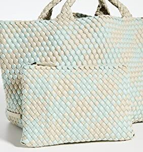 Naghedi Women's St Barths Medium Plaid Tote, Haze, One Size