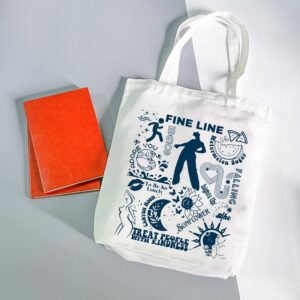 Singer Lyrics Inspired Gift Album Gift Tote Bag Music Lover Gift Singer's Merchandise Shopping Tote Bags (LINE)