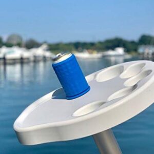 Sqoozie Non-Tipping Insulated Boat Can Holder (Island Blue, Standard)