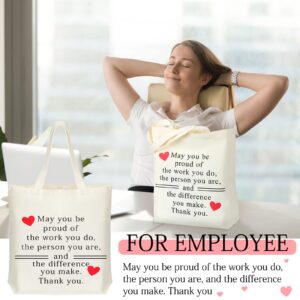 Retirement Gift Canvas Tote Bags Inspirational May You Be Proud of The Work Bag for Women Teacher Nurse Coworker Employee Happy Retirement Appreciation Gift