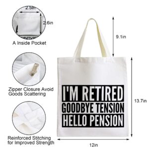 BARUN Retirement Gifts for Women - Retirement Gift Bags, Happy Retirement Tote Bag, 2023 Retirement Gifts Retirement Gift (I'M RETIREMENT)