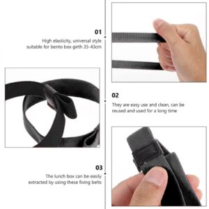 Longzhuo Bento Box Elastic Belt, Lunch Box Elastic Bands Double Layer Bento Box Fixing Straps, Nylon Adjustable Elastic Strap, Belt for Picnic, Lunchbox Strap for School Office Outdoors Meals