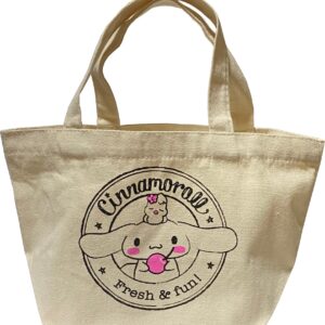 EITAI T029 Sanrio Cinnamoroll Cute Mini Tote Bag, Shopping Bag, Kitchen Reusable Grocery Bag, 12.9 in(W) × 7.4 in(L) × 5.1 in(D), White One Size