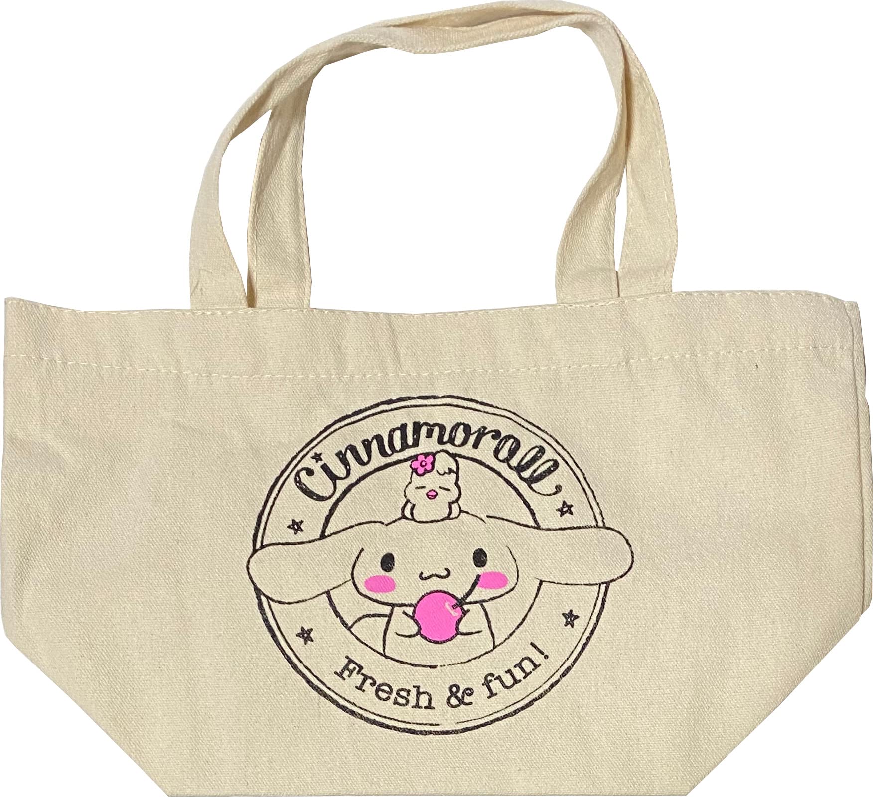 EITAI T029 Sanrio Cinnamoroll Cute Mini Tote Bag, Shopping Bag, Kitchen Reusable Grocery Bag, 12.9 in(W) × 7.4 in(L) × 5.1 in(D), White One Size