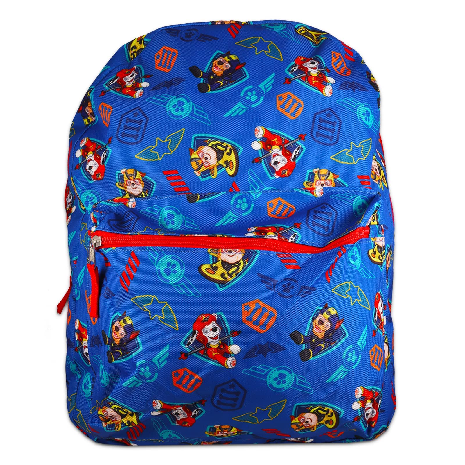 Paw Patrol Backpack and Lunch Box for Kids - 7 Pc Bundle with 16" Paw Patrol School Backpack, Lunch Bag, Water Bottle, Stickers, Stampers and More (Paw Patrol School Supplies)