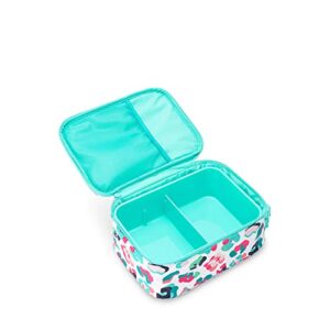 Swig Life Boxxi Lunch Box, Insulated Lunch Box for Women with Water Bottle Holder Side Pocket, Adjustable Meal Divider, Front Zipper Pocket, and Top Buckle Handle in Party Animal Print