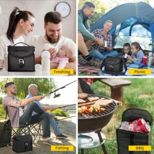 AKASO Insulated Cooler Lunch Bag Packable Lunch Box 12 Can Cooler Bag with Adjustable Shoulder Strap for Office Picnic