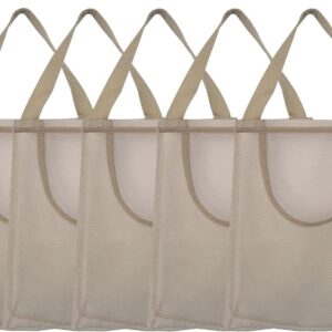 5Pack Hanging Mesh Onion Bags Mesh Garlic Net Bags Reusable Net Storage Produce Bags (Portable open pocket)