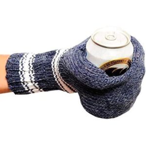 suzy kuzy beer mitt (official - knit beer mitt :: blue/white