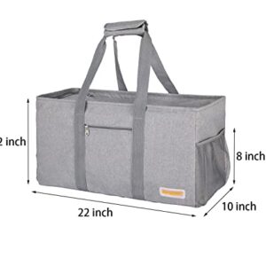 Dongawin（2pack Large Utility tote bag, waterproof, foldable and reusable storage bag, shopping bag, picnic bag, beach bag, etc.