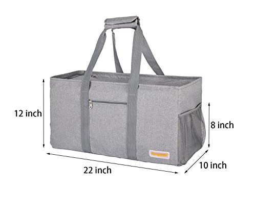 Dongawin（2pack Large Utility tote bag, waterproof, foldable and reusable storage bag, shopping bag, picnic bag, beach bag, etc.