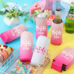 Roowest 12 Pcs Bachelorette Party Can Sleeves Brides Babes Can Cooler Wedding Party Favor for Bridesmaids Bachelorette Party Supplies for Wedding Bridal Shower Party Bridesmaid Gifts(3.5 x 5.9'')