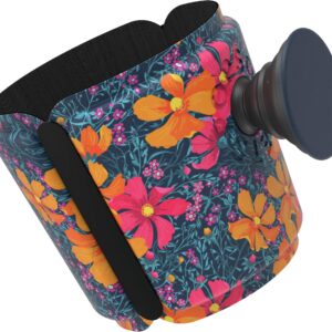 PopSockets PopThirst Cup Sleeve, Drink Holder, Koozie - Flower Power