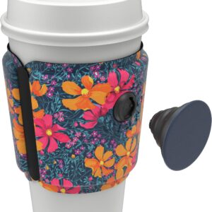 PopSockets PopThirst Cup Sleeve, Drink Holder, Koozie - Flower Power