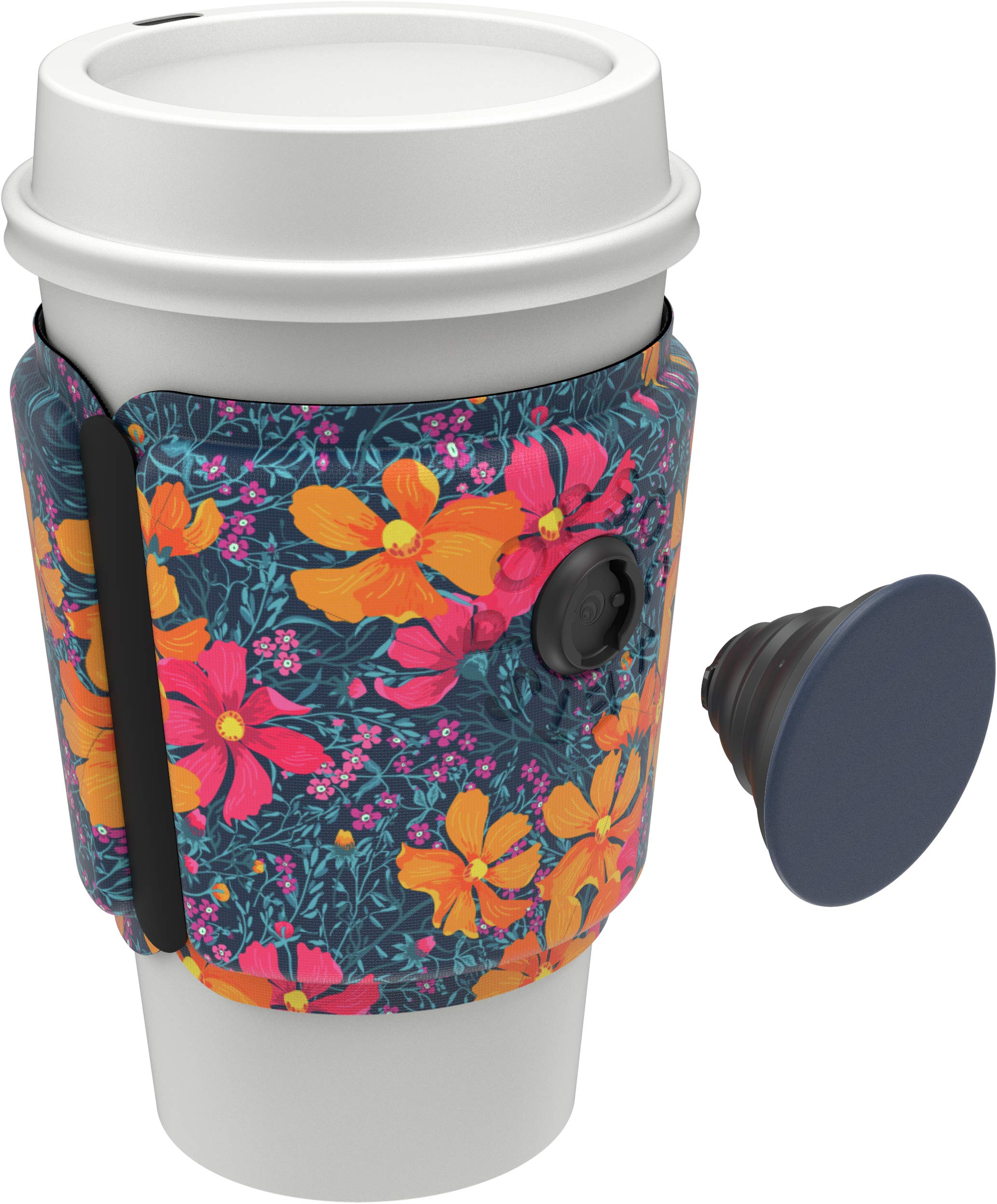 PopSockets PopThirst Cup Sleeve, Drink Holder, Koozie - Flower Power