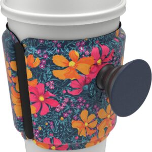 PopSockets PopThirst Cup Sleeve, Drink Holder, Koozie - Flower Power