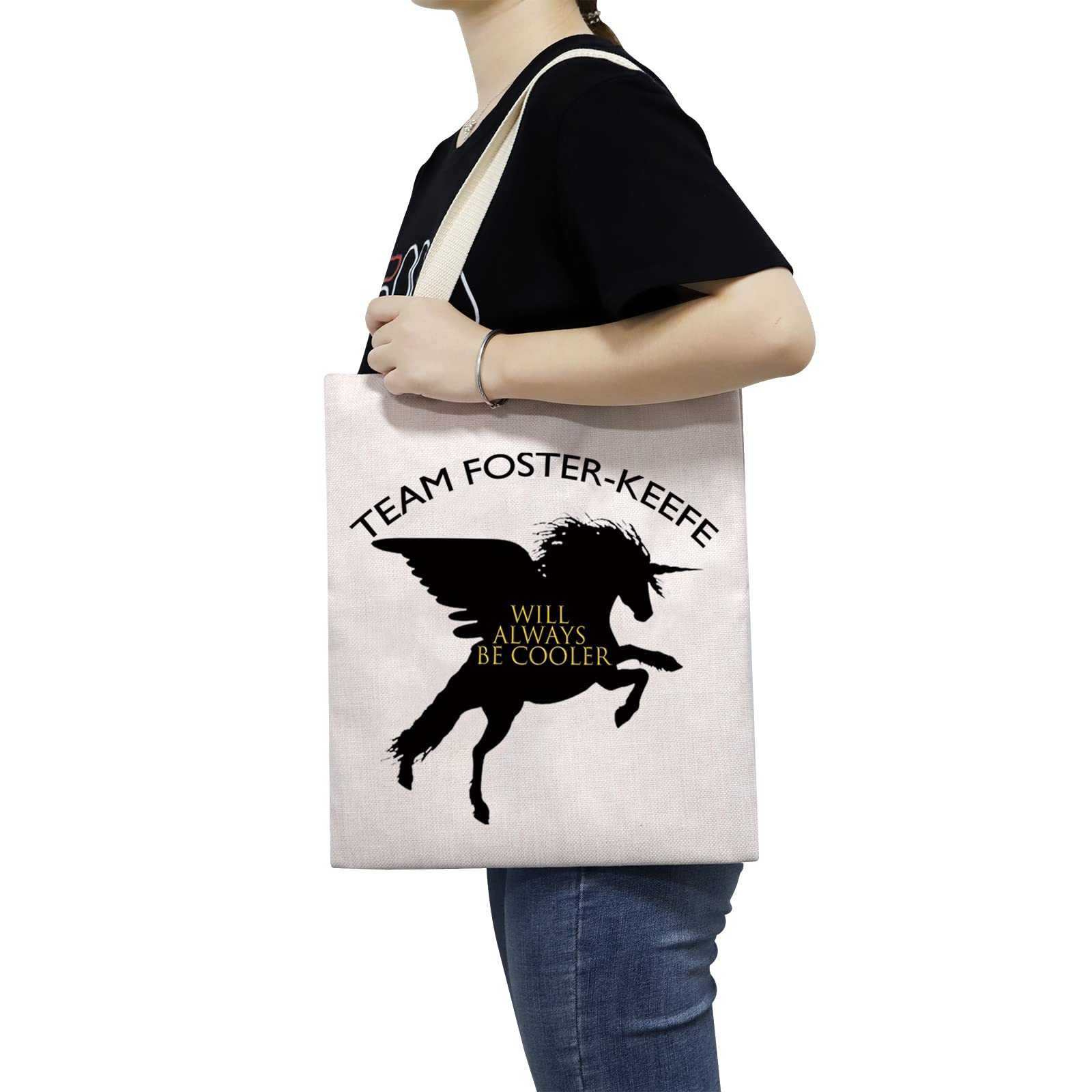 TSOTMO Book inspired Bookish Tote Bag Will Always Be Cooler Team Foster-Keefe Tote Bag Gift For Book Lover Fans (Foster Tote)