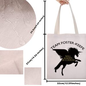 TSOTMO Book inspired Bookish Tote Bag Will Always Be Cooler Team Foster-Keefe Tote Bag Gift For Book Lover Fans (Foster Tote)