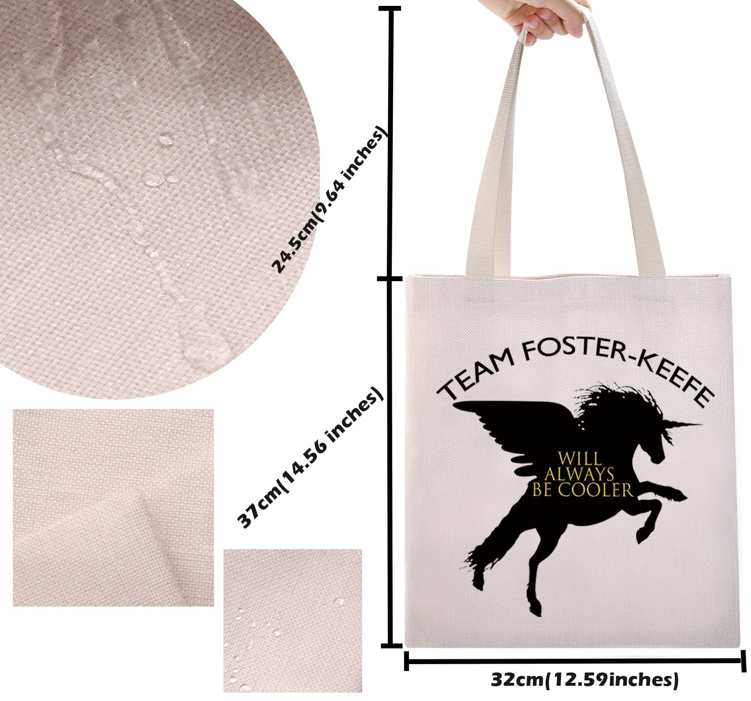 TSOTMO Book inspired Bookish Tote Bag Will Always Be Cooler Team Foster-Keefe Tote Bag Gift For Book Lover Fans (Foster Tote)