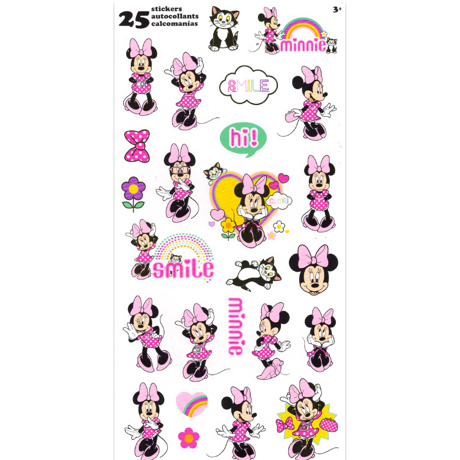 Disney Minnie Mouse Tote Bags Value Bundle - 3 Pc Minnie Reusable Large Tote Minnie Mouse Grocery Bags with Minnie Mouse Stickers (Minnie Accessories)