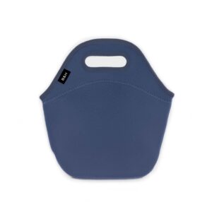 b&h insulated neoprene lunch tote bags - reusable, durable, machine washable (navy)