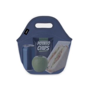 B&H Insulated Neoprene Lunch Tote Bags - Reusable, Durable, Machine Washable (Navy)