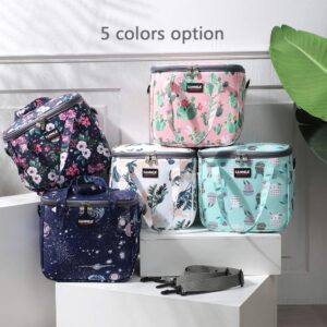 Aschar Reusable Insulated Thermal Lunch Bag Cute Lunch Box for Adult Women Work Office Outdoor Travel Picnic Beach BBQ party (Cactus)