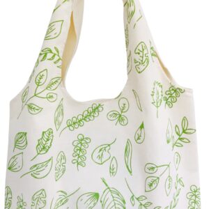 GRHOSE Minimalist Bouquet Cute Tote Bags Aesthetic Flower Canvas Reusable Grocery Bag Floral Canvas Tote Bag for Women