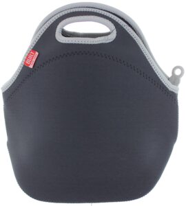 built neoprene lunch tote, 12 in, gray