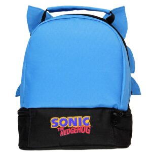 Sega Sonic the Hedgehog Lunch Bag Big Face Dual Compartment Lunch Box Kit