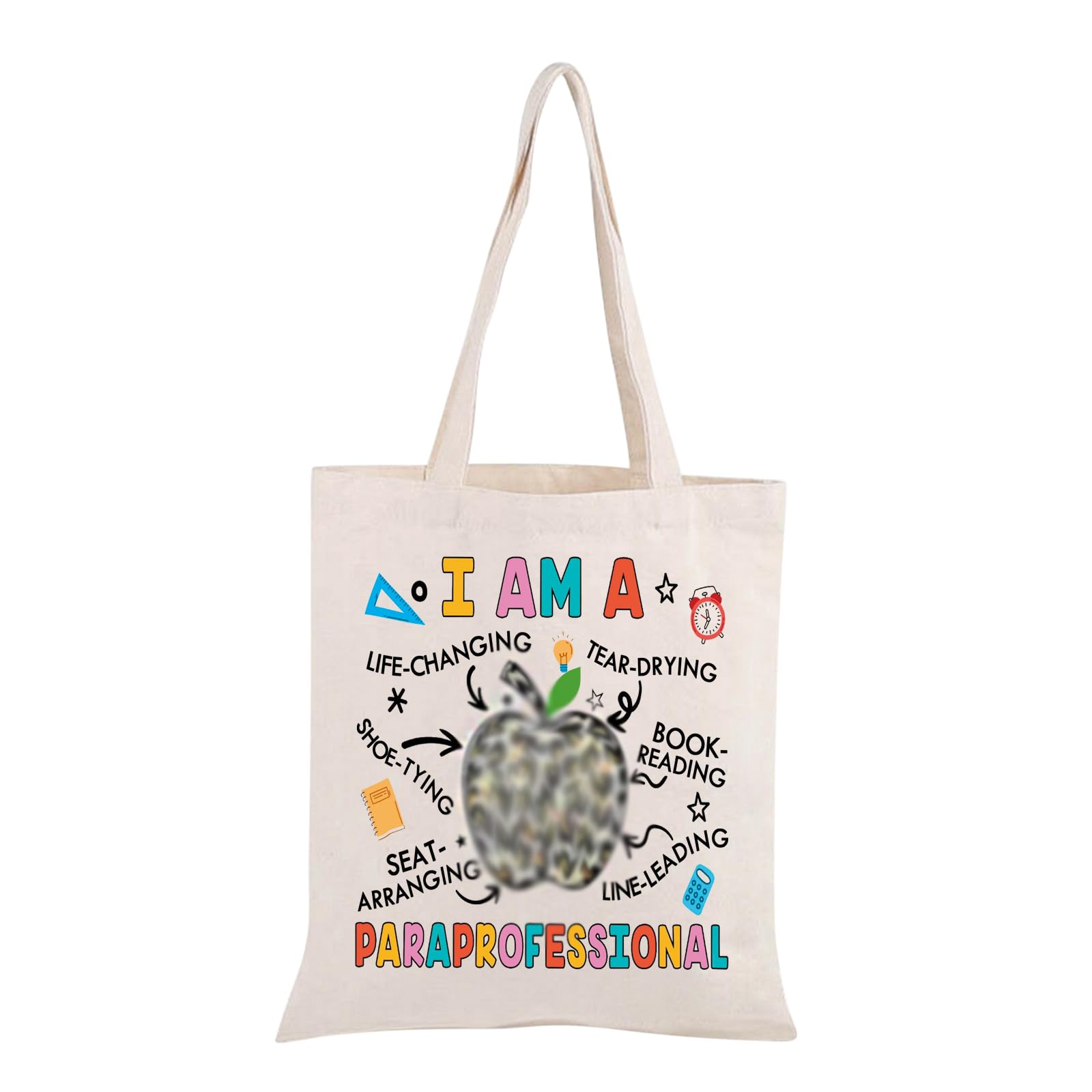 PWHAOO Paraprofessional Tote Bag I Am Life Changing Tote Bag Paraprofessional Gifts Special Education Gift (LIFE-CHANGING TOTE)