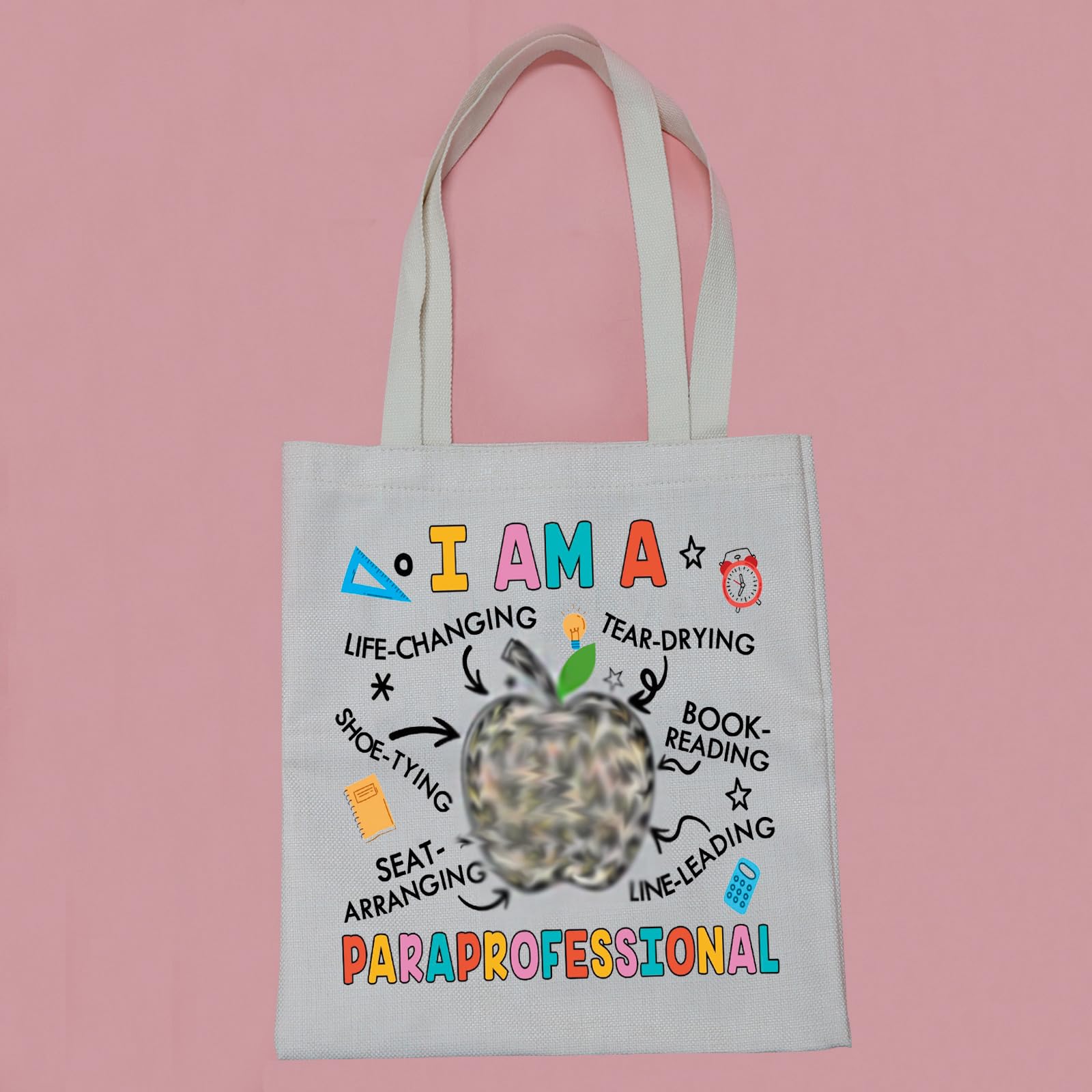 PWHAOO Paraprofessional Tote Bag I Am Life Changing Tote Bag Paraprofessional Gifts Special Education Gift (LIFE-CHANGING TOTE)