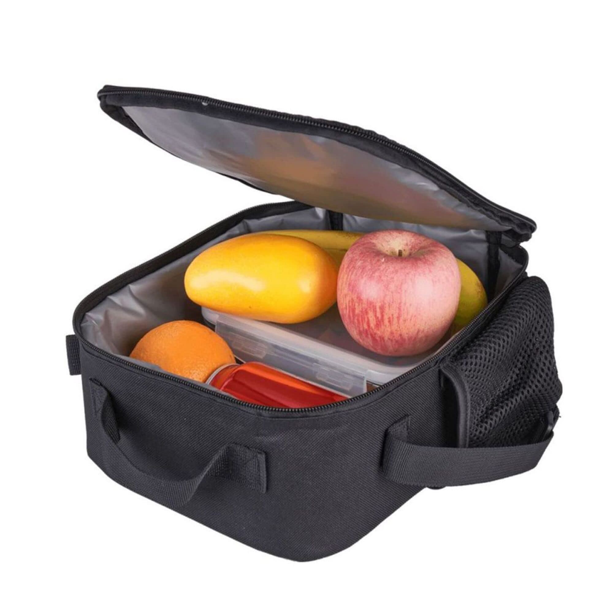 PrelerDIY Wolf Lunch Box - Insulated Lunch Box for Kids Funny 3D Design with Side Pocket & Shoulder Strap Lunch Bag Perfect for School/Camping/Hiking/Picnic/Beach/Travel