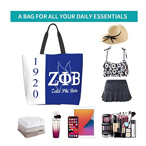 Sorority Paraphernalia Gifts Tote Bags Travel Totes Bag Kitchen Reusable Grocery Bags Shopping Shoulder Bags for Women Foldable Waterproof Book Tote