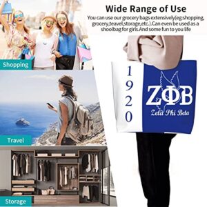 Sorority Paraphernalia Gifts Tote Bags Travel Totes Bag Kitchen Reusable Grocery Bags Shopping Shoulder Bags for Women Foldable Waterproof Book Tote