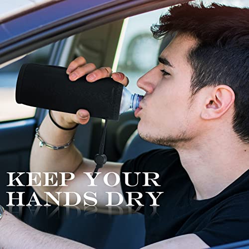 Neoprene Water Bottle Sleeves Insulators Beverage Bottle Can Sleeves 17 18 oz Water Bottle Sleeve Non Slip Drawstring Bottle Sleeves Coolers Holder Neoprene Bottle Coolier Sleeves (6 Pieces)