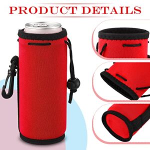 Neoprene Water Bottle Sleeves Insulators Beverage Bottle Can Sleeves 17 18 oz Water Bottle Sleeve Non Slip Drawstring Bottle Sleeves Coolers Holder Neoprene Bottle Coolier Sleeves (6 Pieces)