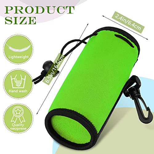 Neoprene Water Bottle Sleeves Insulators Beverage Bottle Can Sleeves 17 18 oz Water Bottle Sleeve Non Slip Drawstring Bottle Sleeves Coolers Holder Neoprene Bottle Coolier Sleeves (6 Pieces)