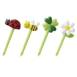 cloverleaf bee bug food picks for bento box lunch box