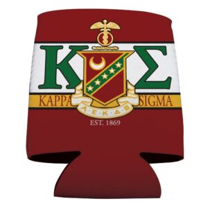 victorystore can and beverage coolers - kappa sigma, ka and shield, set of 6