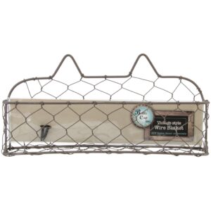 bottle cap bskt1 wide wire basket with screws, 9-inch