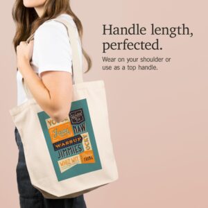 Lantern Press Philadelphia, Pennsylvania, Local Lingo Collection, Let's Get Some Water Ice, Contour (100% Cotton Canvas Reusable Tote Bag)