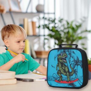 gxtvo Lunch Box for Boys, Dinosaur Insulated Bag, Dino Kids Portable Thermal Organizer