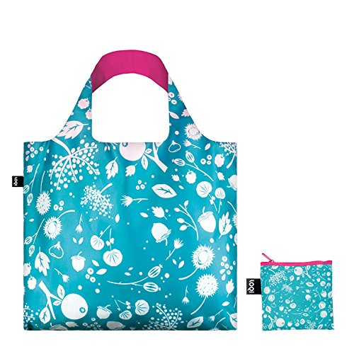 LOQI SE.TE Seed Teal Reusable Shopping Bag, Multicolored