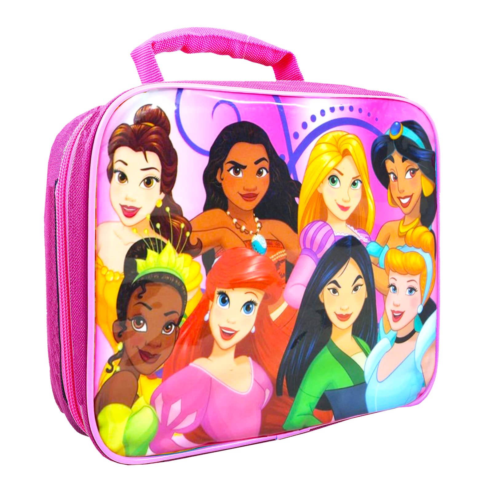 Classic Disney Disney Princess School Supplies Bundle Princess Lunch Box Set - 5 Pc Princess Lunch Box with Stampers, Stickers, Water Bottle, and More (Disney Lunch Bag)