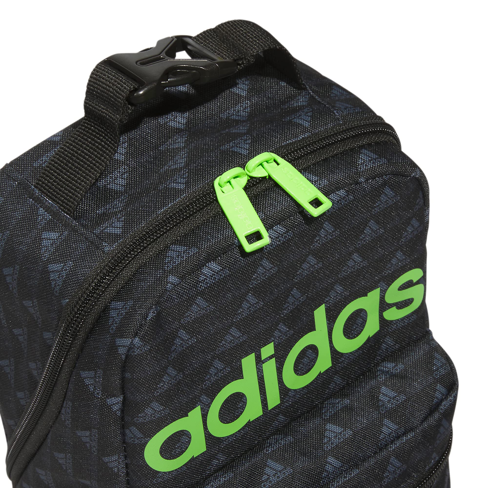 adidas Santiago 2 Insulated Lunch Bag, BOS Mini Monogram Black/Lucid Lime Green, One Size