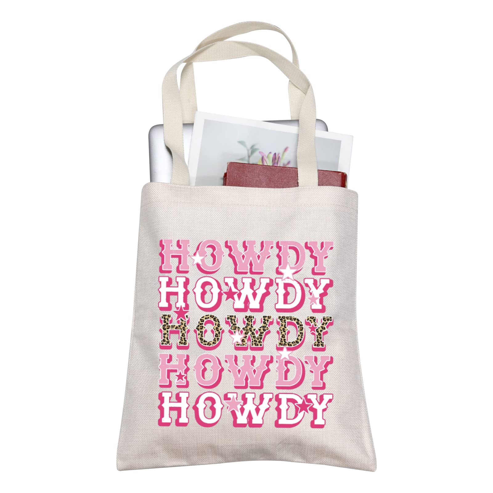 TOBGB Howdy Gift Howdy Inspired Tote Bag Howdy Western Gifts Western Country Southern Cowgirl Gifts Western Tote Bag (Howdy Tote)